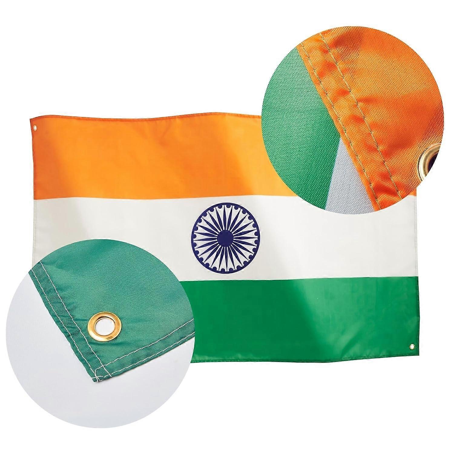 India National Flag Indian Tricolour, Ashoka Chakra,Brass Eyelet in ...