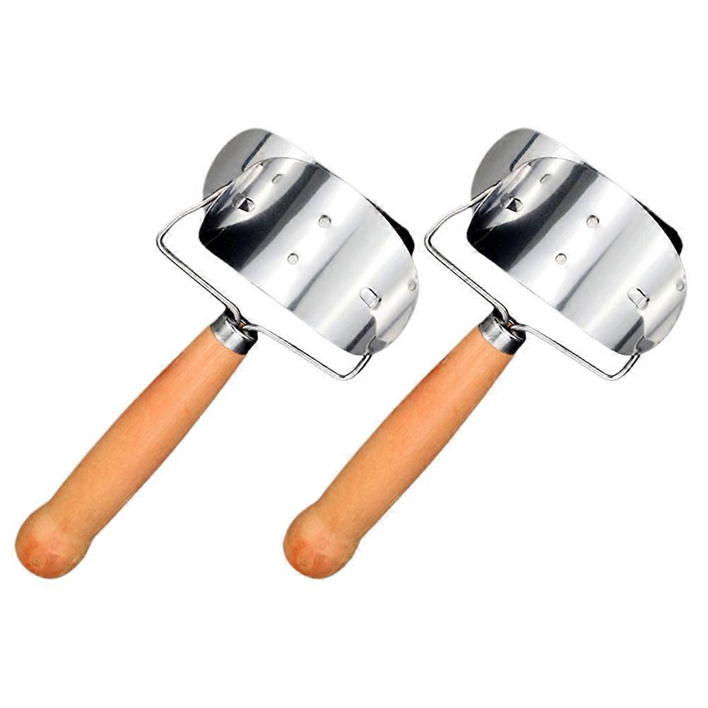2pcs Stainless Steel Dumpling Wrapper Cutter with Wooden Handle ...