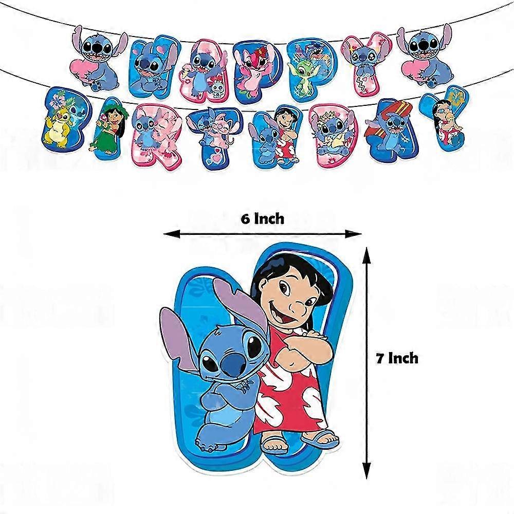 Kids Boys Girls Lilo & Stitch Theme Happy Birthday Decoration Balloons ...