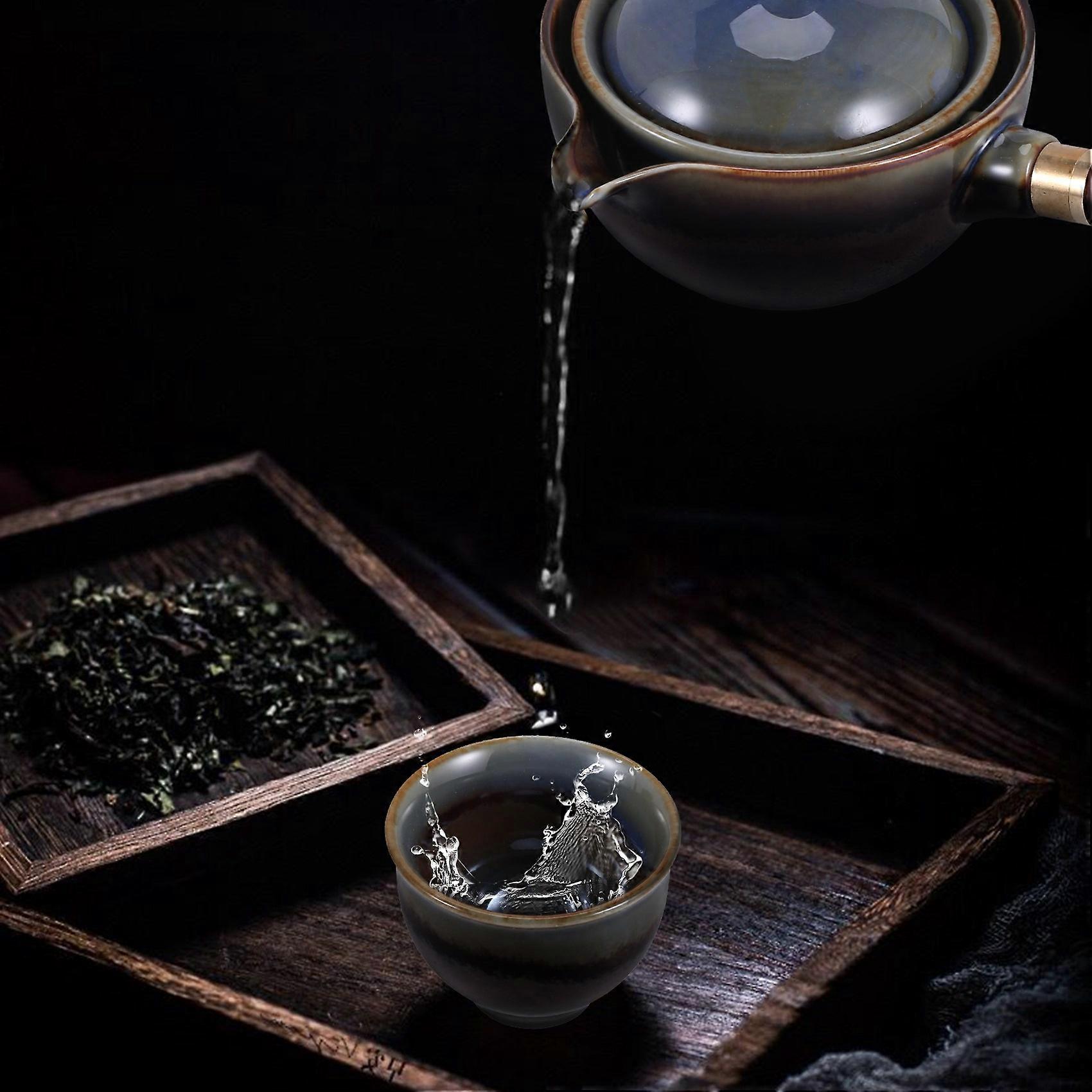 Porcelain Chinese Gongfu Tea Set Portable Teapot Set with 360 Rotation ...