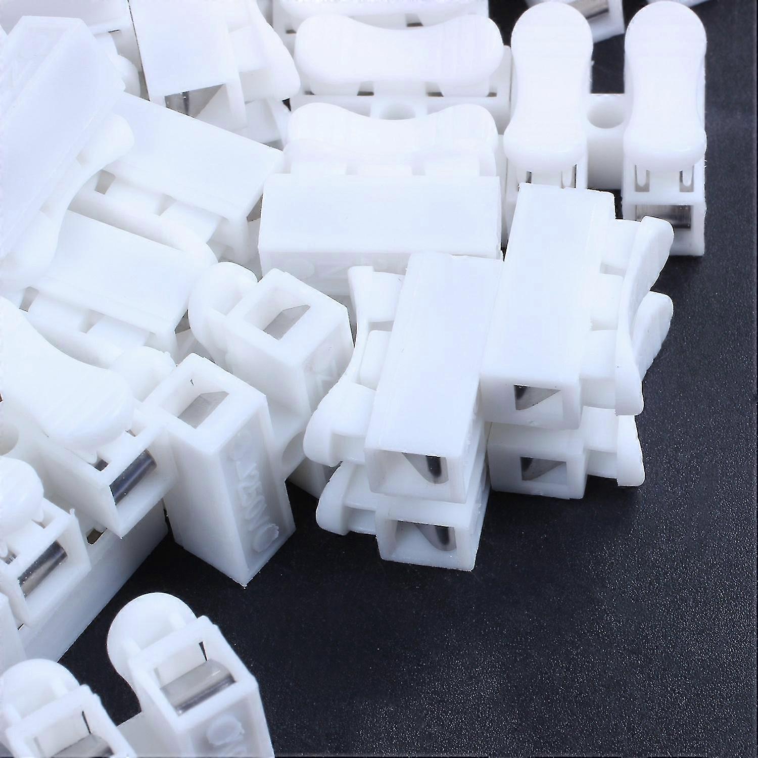 50pcs Ch2 Spring Quick Wire Connector Cable Clamp Terminal Block ...