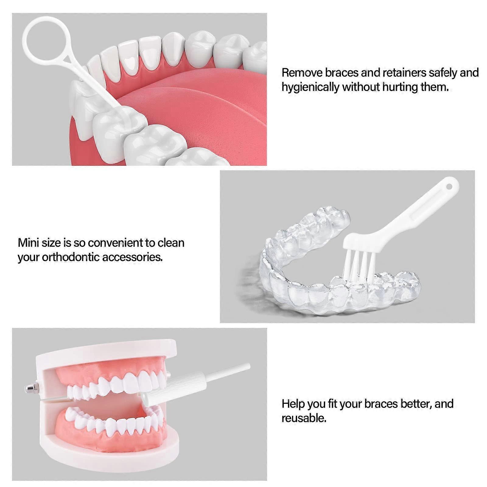 Retainer Cleaning Case Denture Bath Box with Basket,Storage Tray and ...