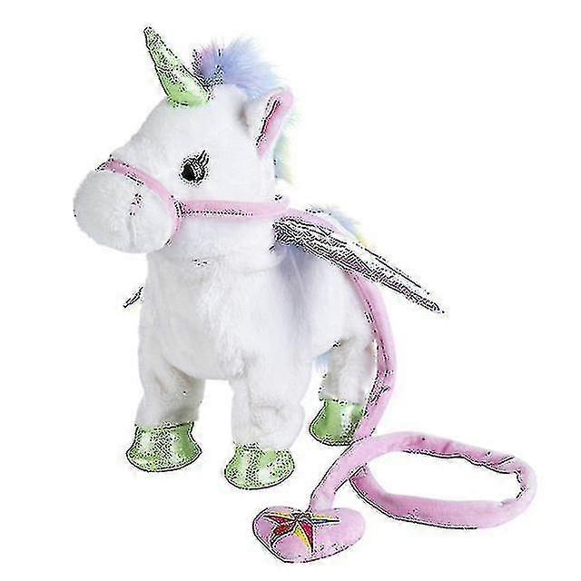 35cm Funny Electric Walking Unicorn Plush Toy Stuffed Animal Toys For ...