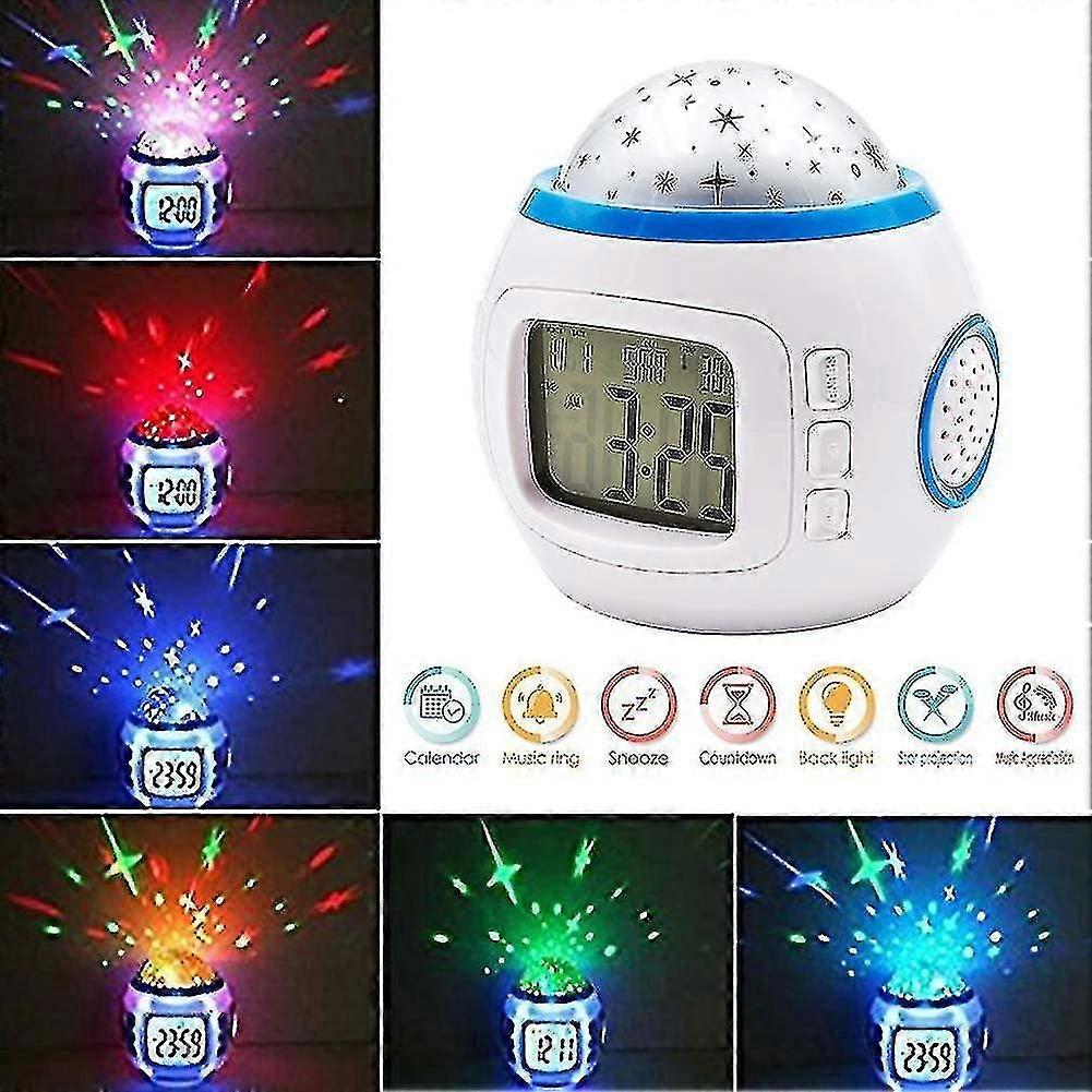 Children's Alarm Clock, Night Light Music Night Light Alarm Clock With ...