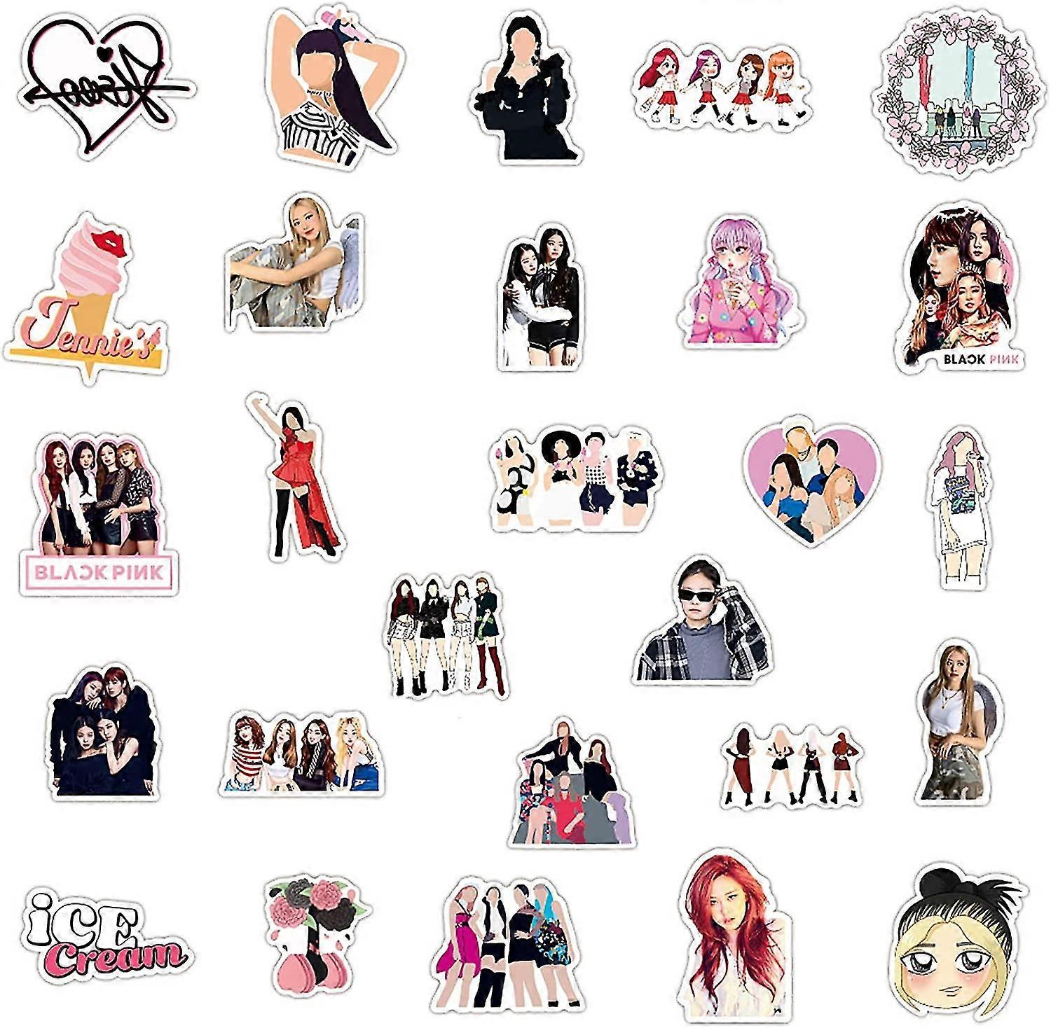 50pcs Blackpink Singer Stickers Cute Aesthetic Vinyl Stickers For Teens ...