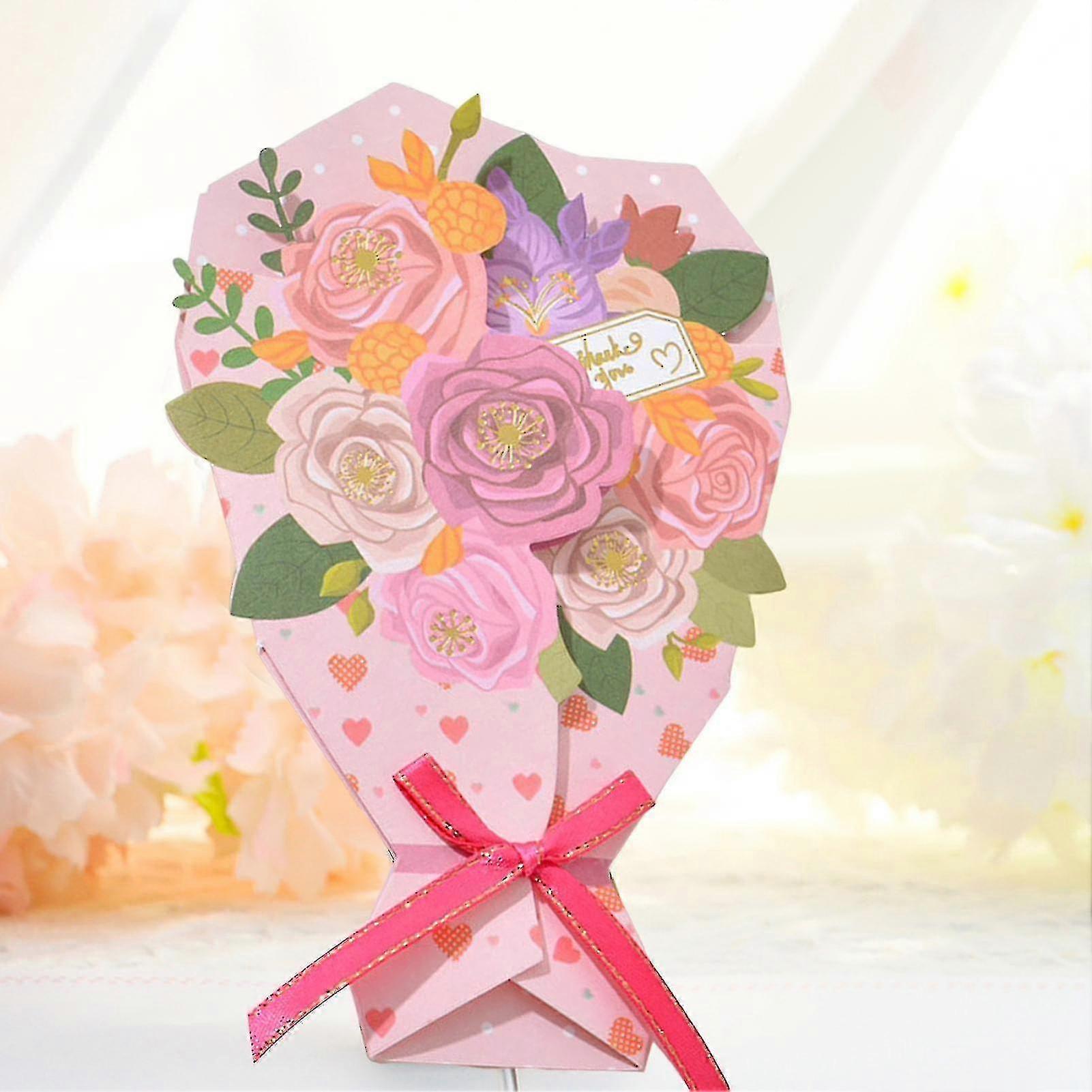 1 Set Greeting Card Foldable Diy Handwriting Paper Art 3d Folding ...