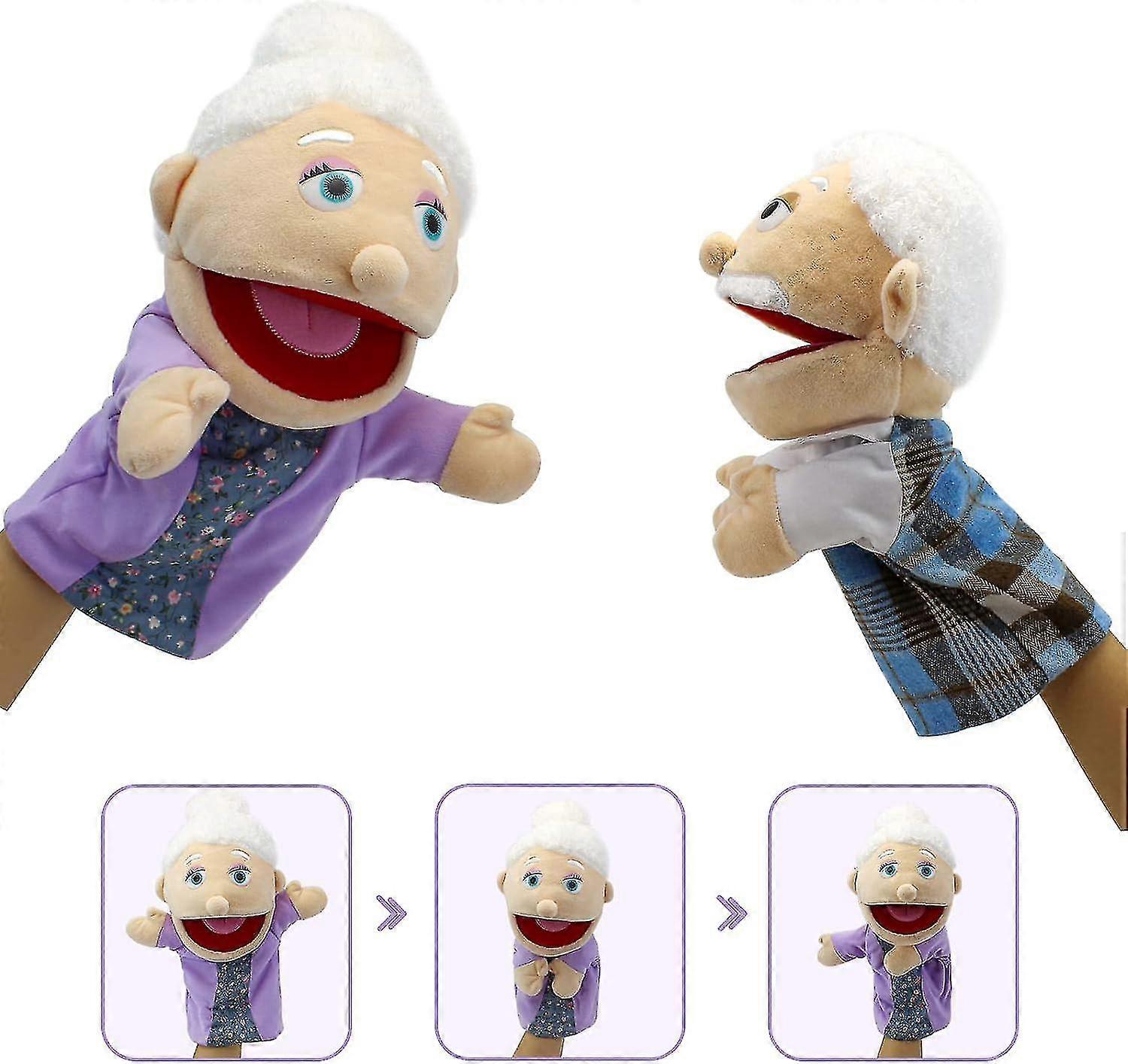 Family Hand Puppets,puppets For Kids Role Paly Family Members 13.4 Inch ...