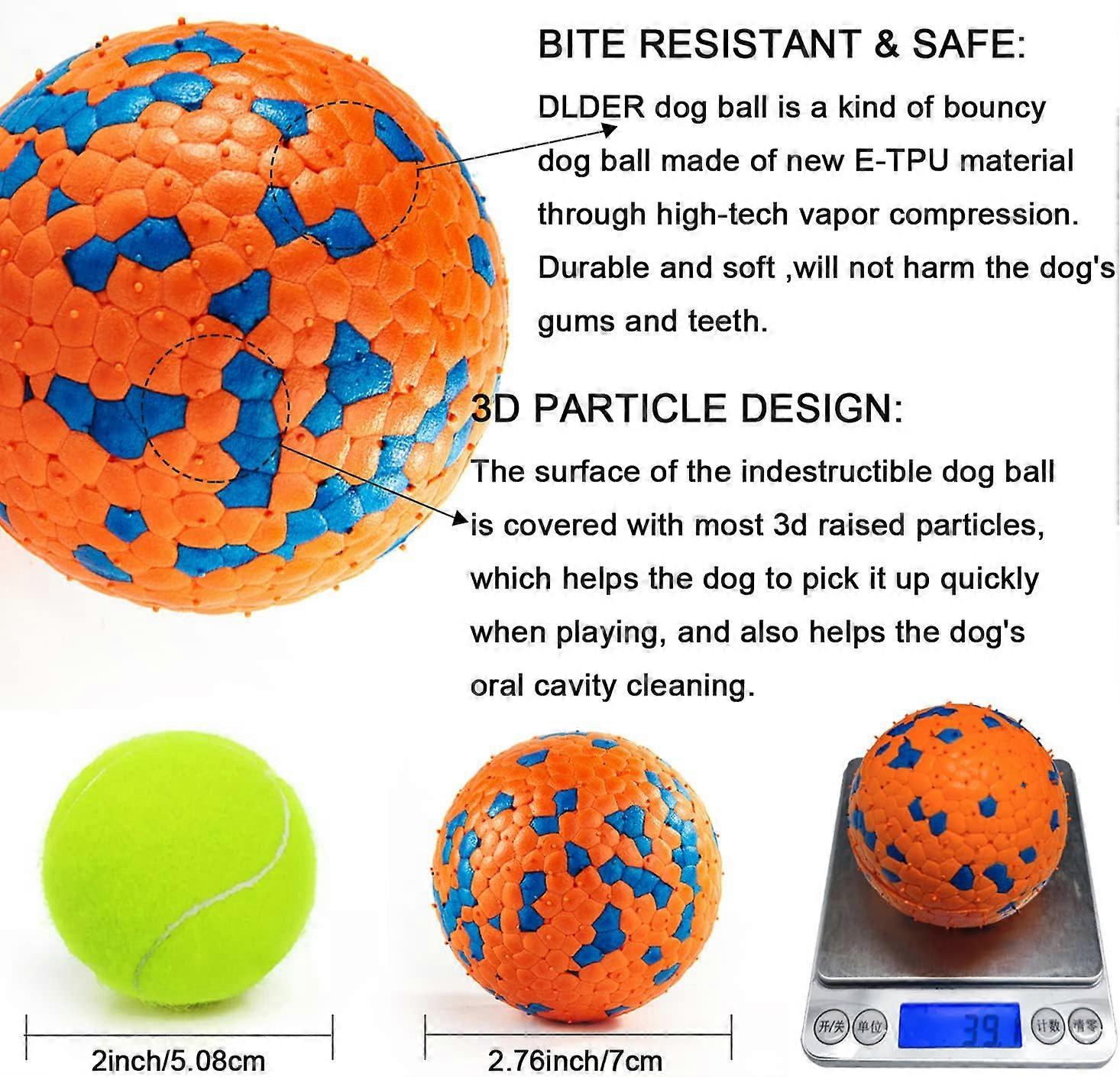 Dog Balls Toy for Aggressive Chewers, Indestructible Bouncy Dog Ball ...