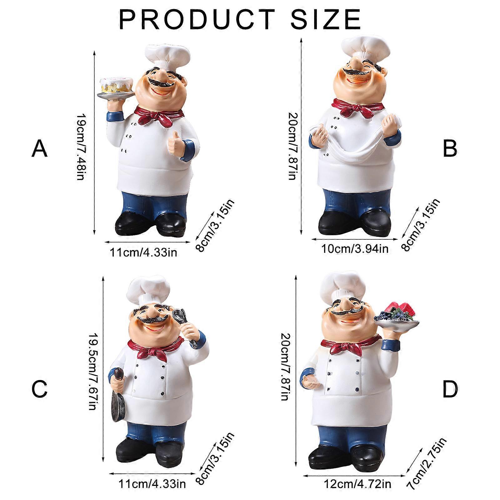 Cook Figurine Ornament Table Deoration Statue For Enhancing Kitchen And ...