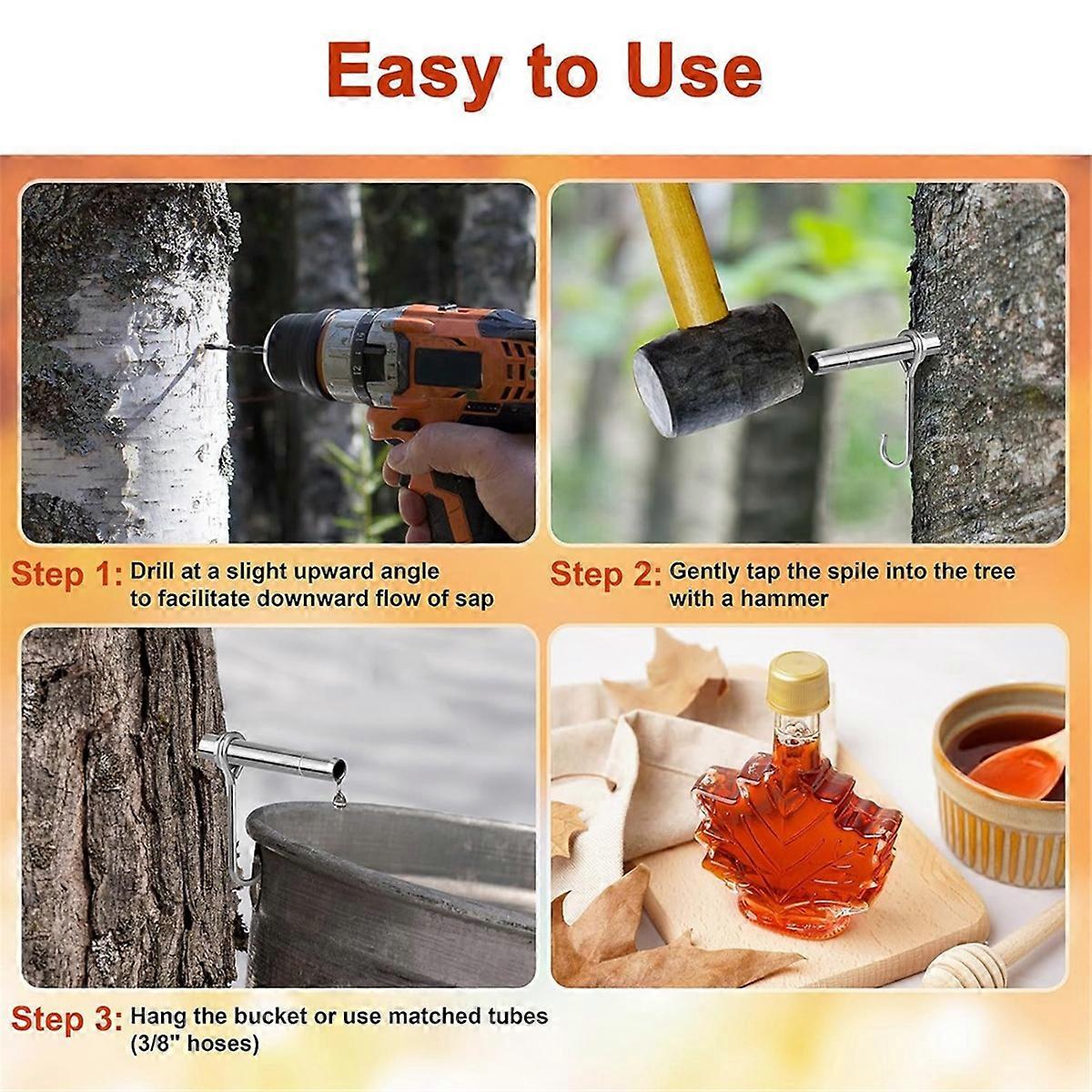 Stainless Steel Maple Syrup Tapping Kit, Maple Tree Taps, Spiles for ...