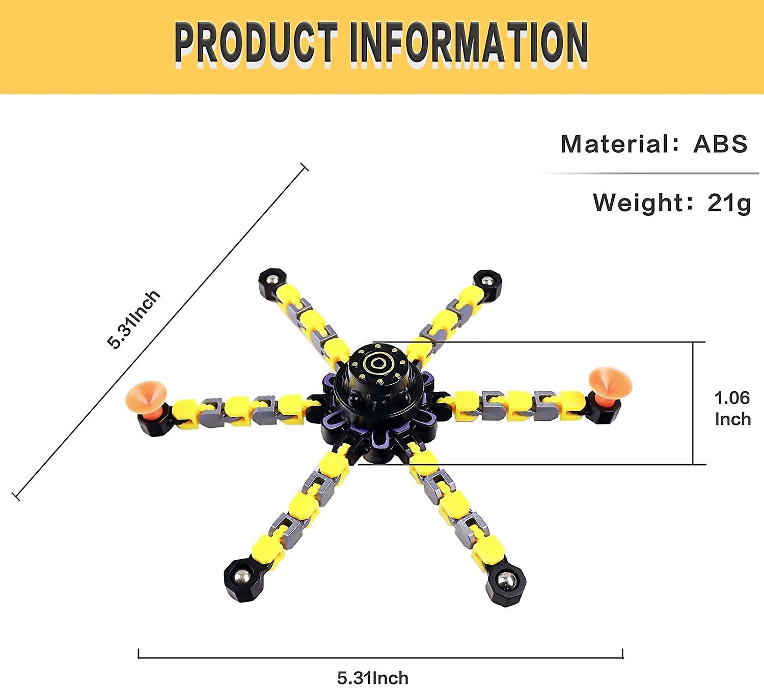 3Pcs Transformable Chain Robot Toys with Transformable Chain Mechanical ...