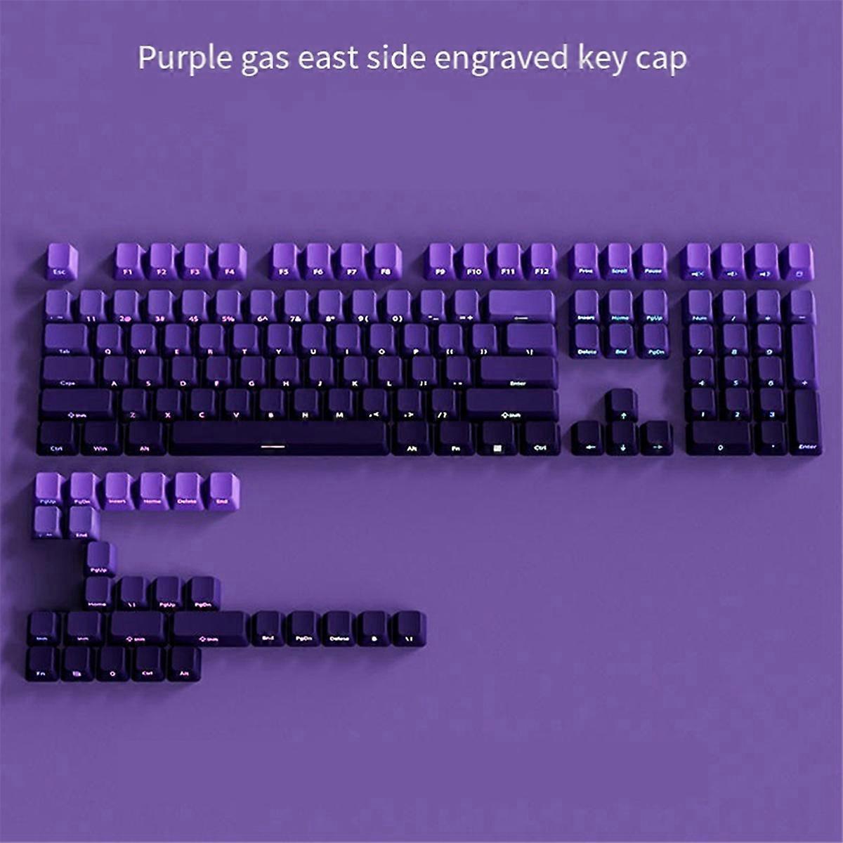 Gradient Purple Double Shot PBT Keycap Backlit Keycap 130 Key Full ...