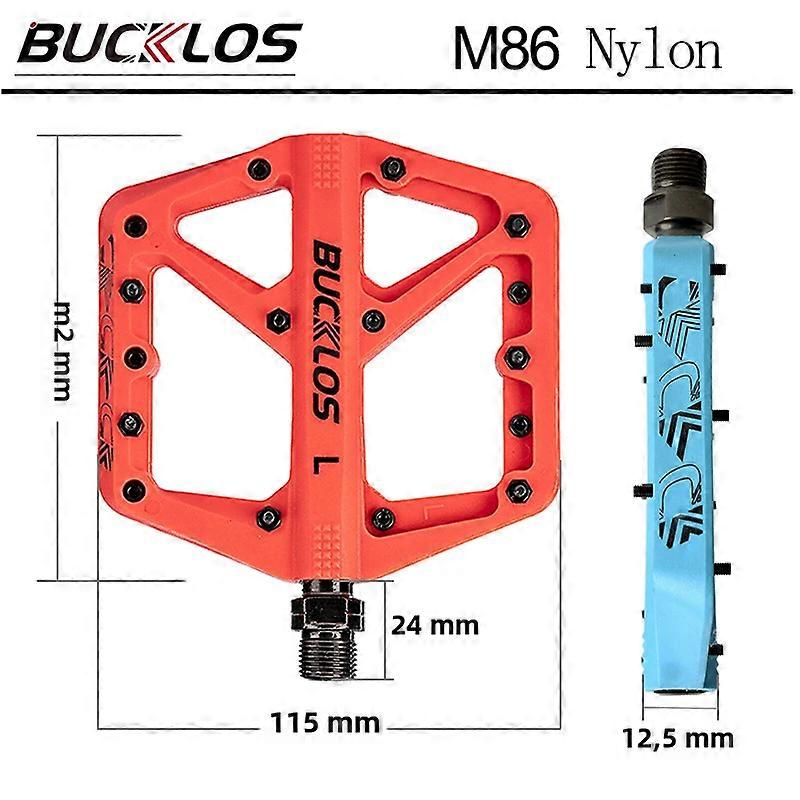 BUCKLOS Bike Pedals Wide Platform Non-Slip Ultralight Aluminum Alloy ...