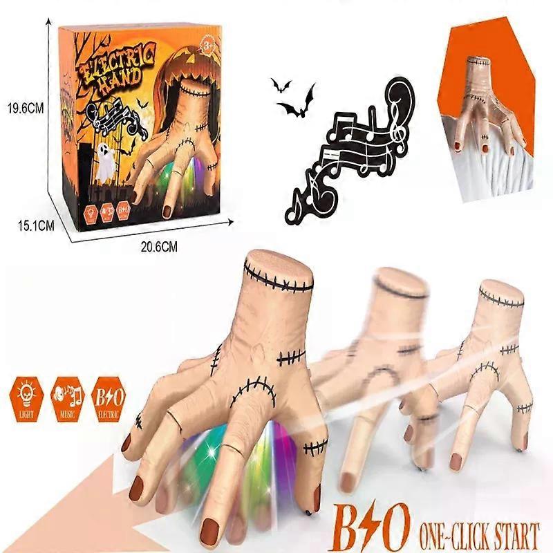 Halloween Electric Ghost Hand Prank Toy With Lights Music Horror ...