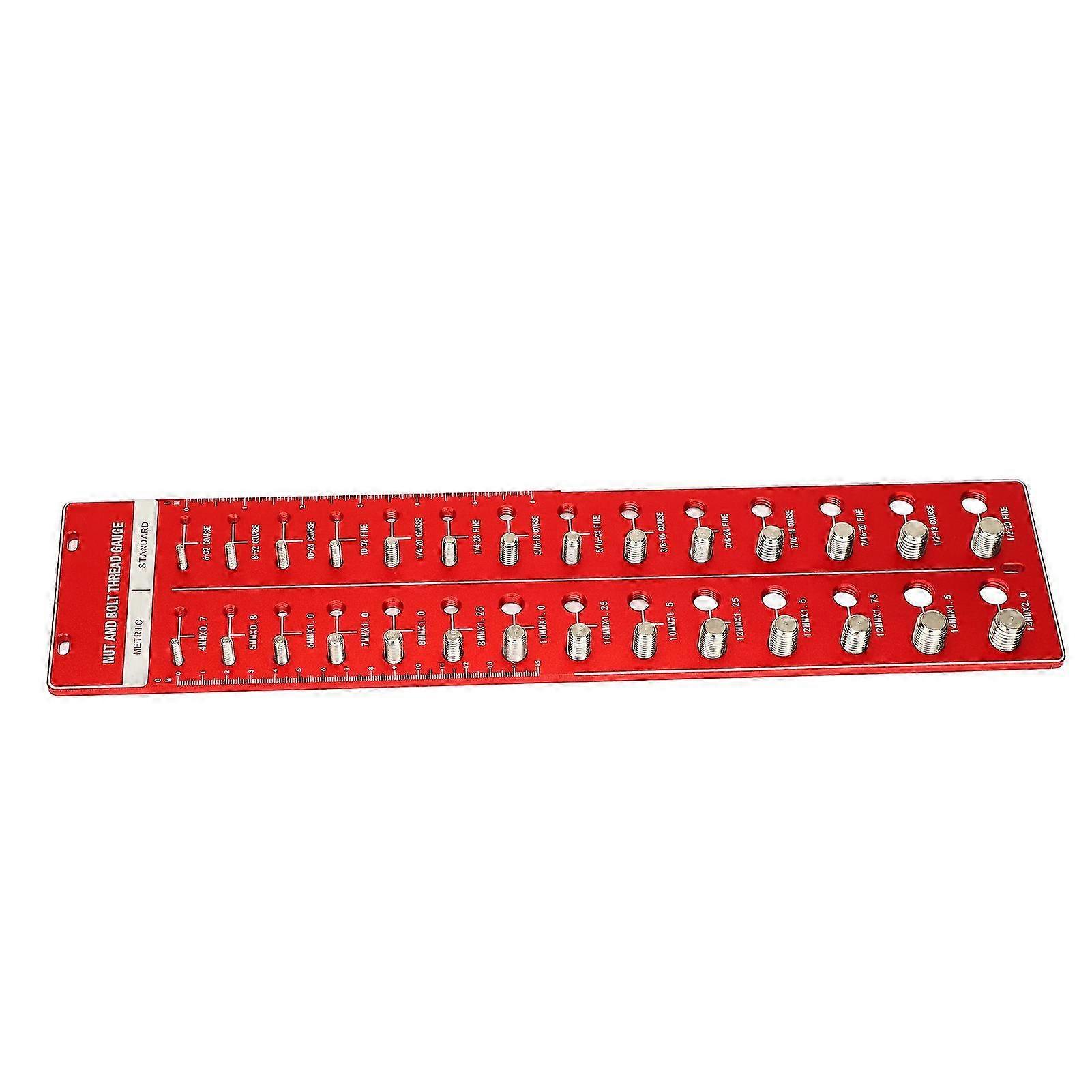 25-26 Nut and Bolt Thread Checker 14 Metric 14 Standard Sizes Bolt and ...