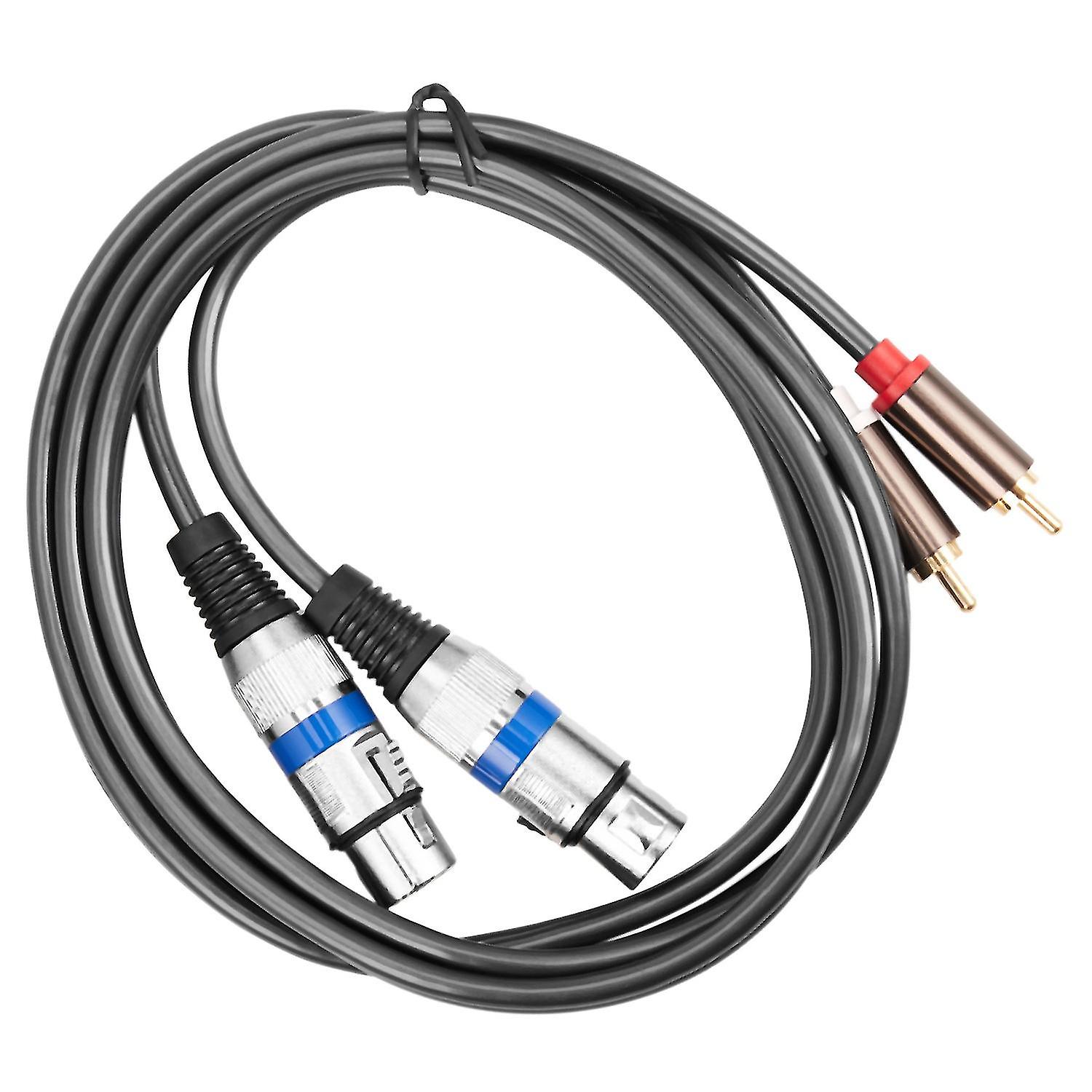 Hifi Audio Cable 2 Rca Male To Xlr 3 Pin Female Mixing Console ...