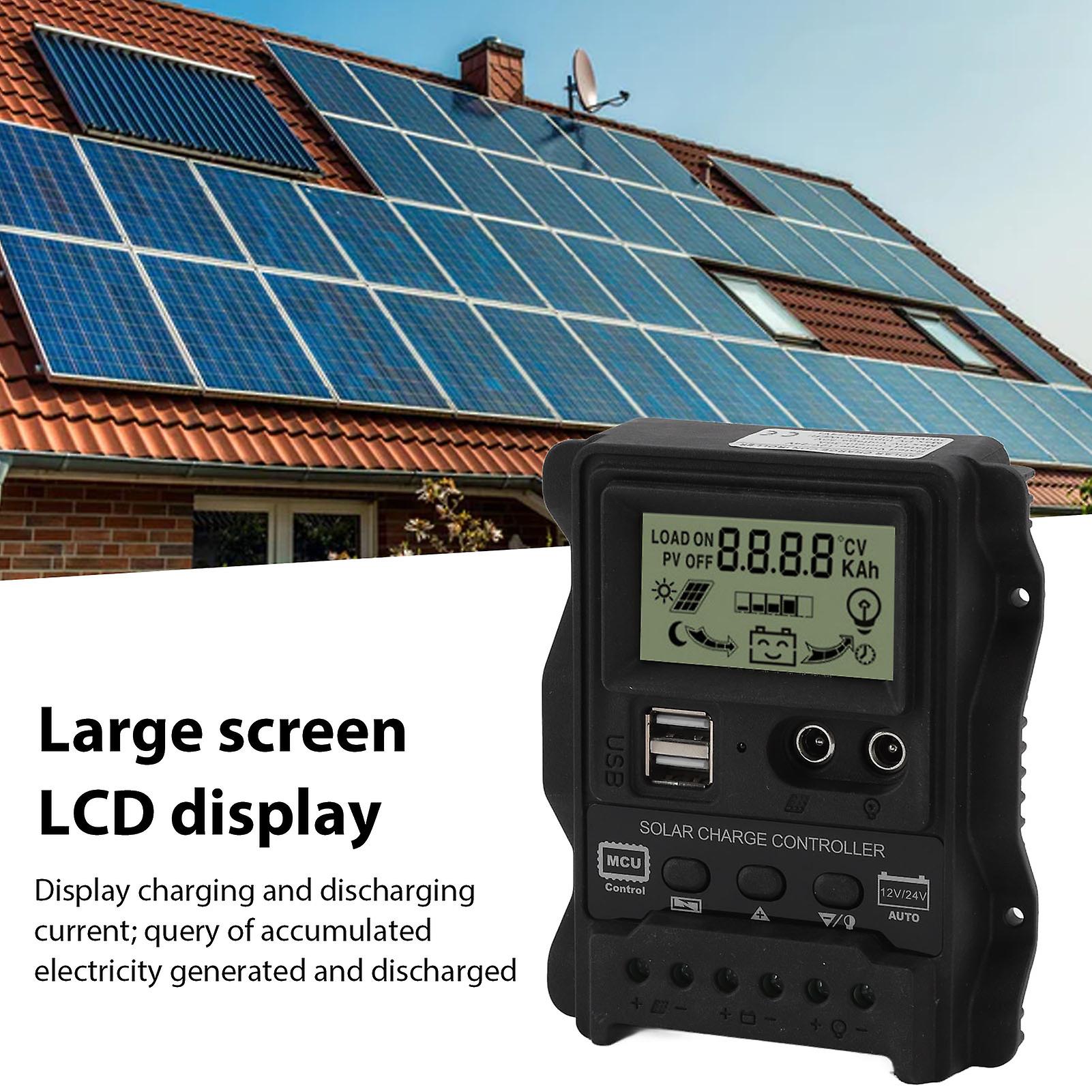 Solar Charge Controller 30A PWM Dual DC with Black Shell - Home Solar Panel Regulator | Fruugo DK