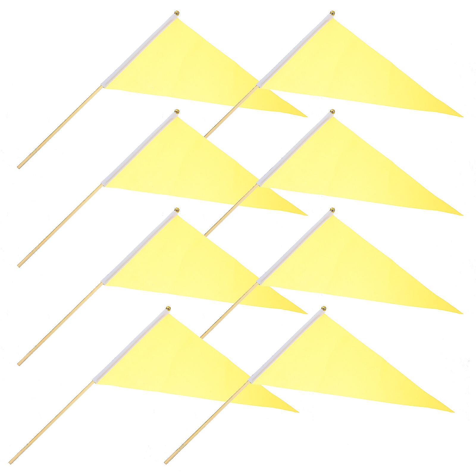 8pcs Garden Marking Flags With Poles Lawn Sprinkler Irrigation Flag ...