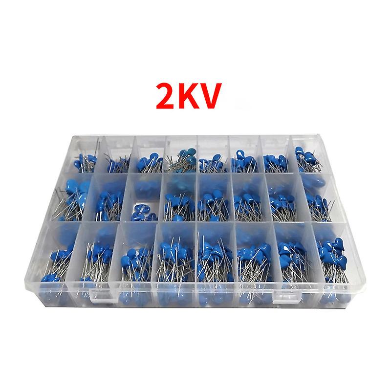 1KV 2KV 3KV 24 Value High Voltage Ceramic Capacitor Assortment Box Kit ...