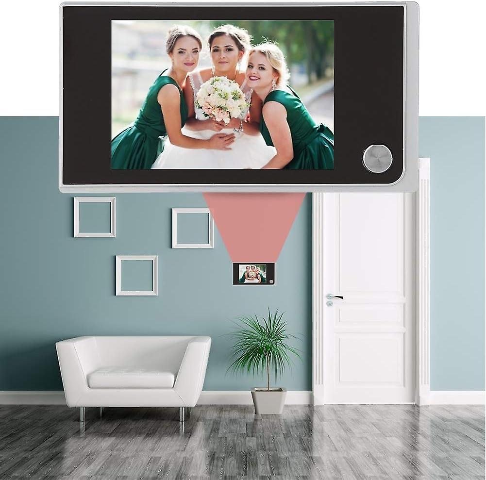 Home Visual Doorbell Digital Door Eye Viewer Camera 3.5 inch LCD HD ...