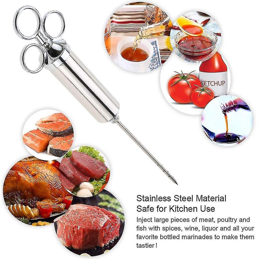 Meat Injector Syringe Kit Turkey Baster Food Syringe For Bbq,baking ...
