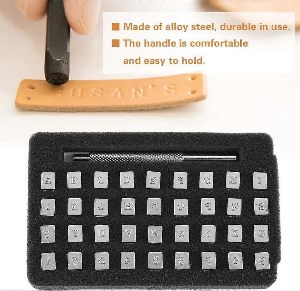 36pcs Leather Stamping Alloy Steel Leather Letter Number Stamp Punching ...