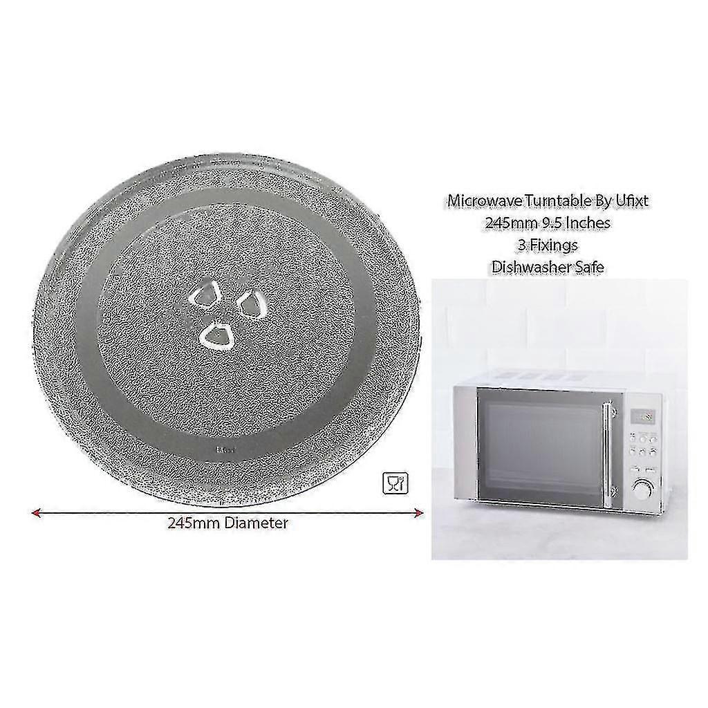 Sharp Microwave Turntable 245mm 9.5 Inches 3 Fixings Dishwasher Safe ...