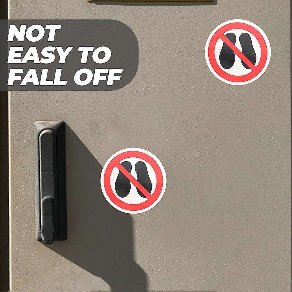 No Step Here Warning Decal Round Sticker Do Not Step Sign Warning ...