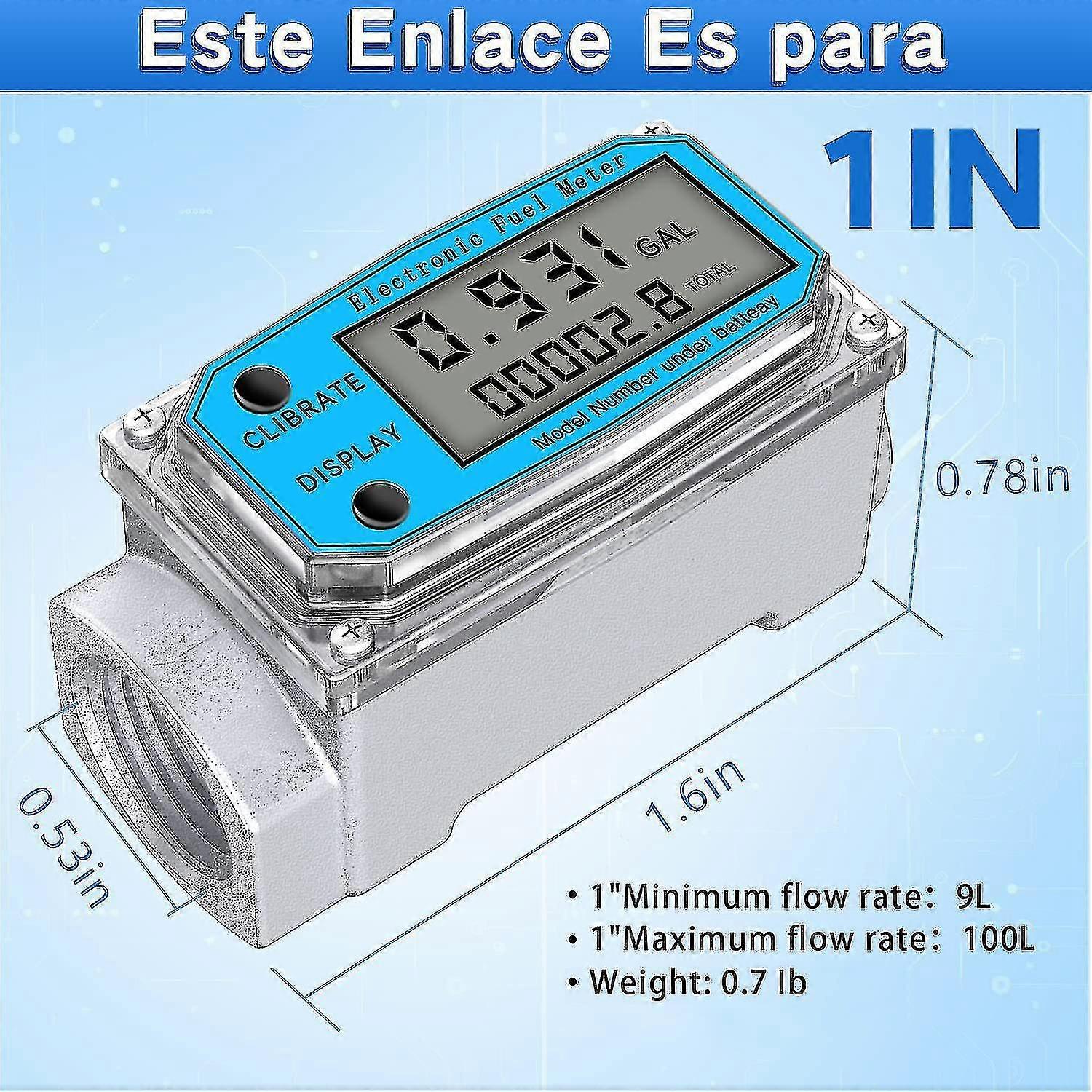 Digital Turbine Water Flow Meter Digital Lcd Display With Npt Counter And Fnpt Thread Fuel ...