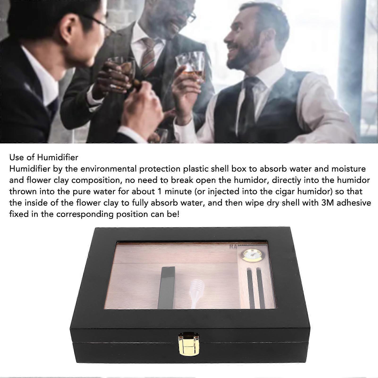 Cigar Humidors Box Holds 8 to 15 Cigars Handcraft Glass Top Cigar Box ...