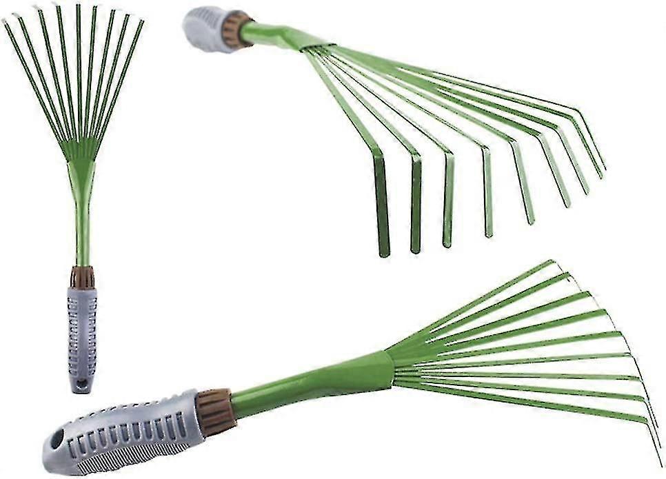 2024 Metal Garden Rake Nine Teeth Rake Grass Rake Leaves And Flowers ...