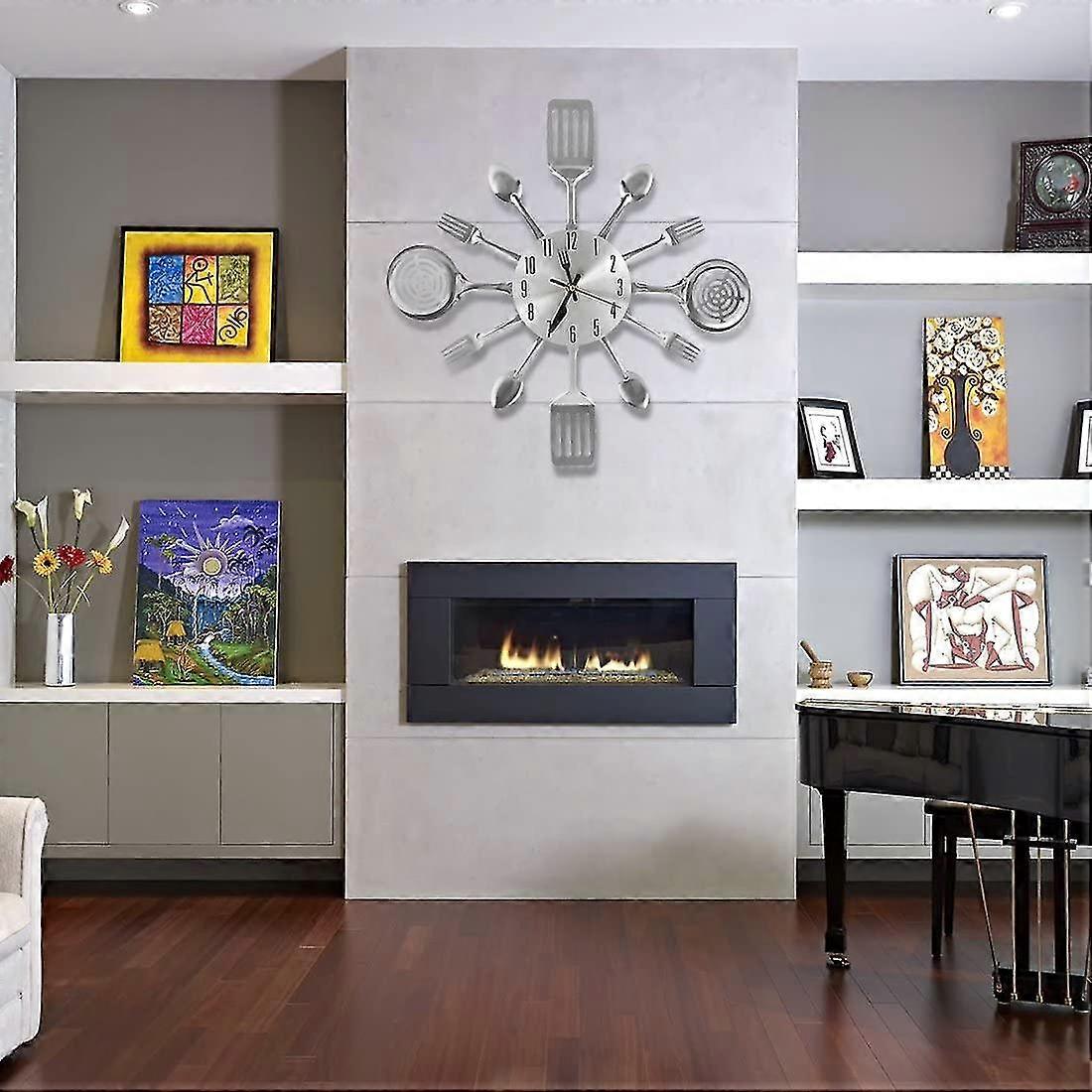 Large Kitchen Wall Clocks With Spoons And Forks,great Home Decor And ...