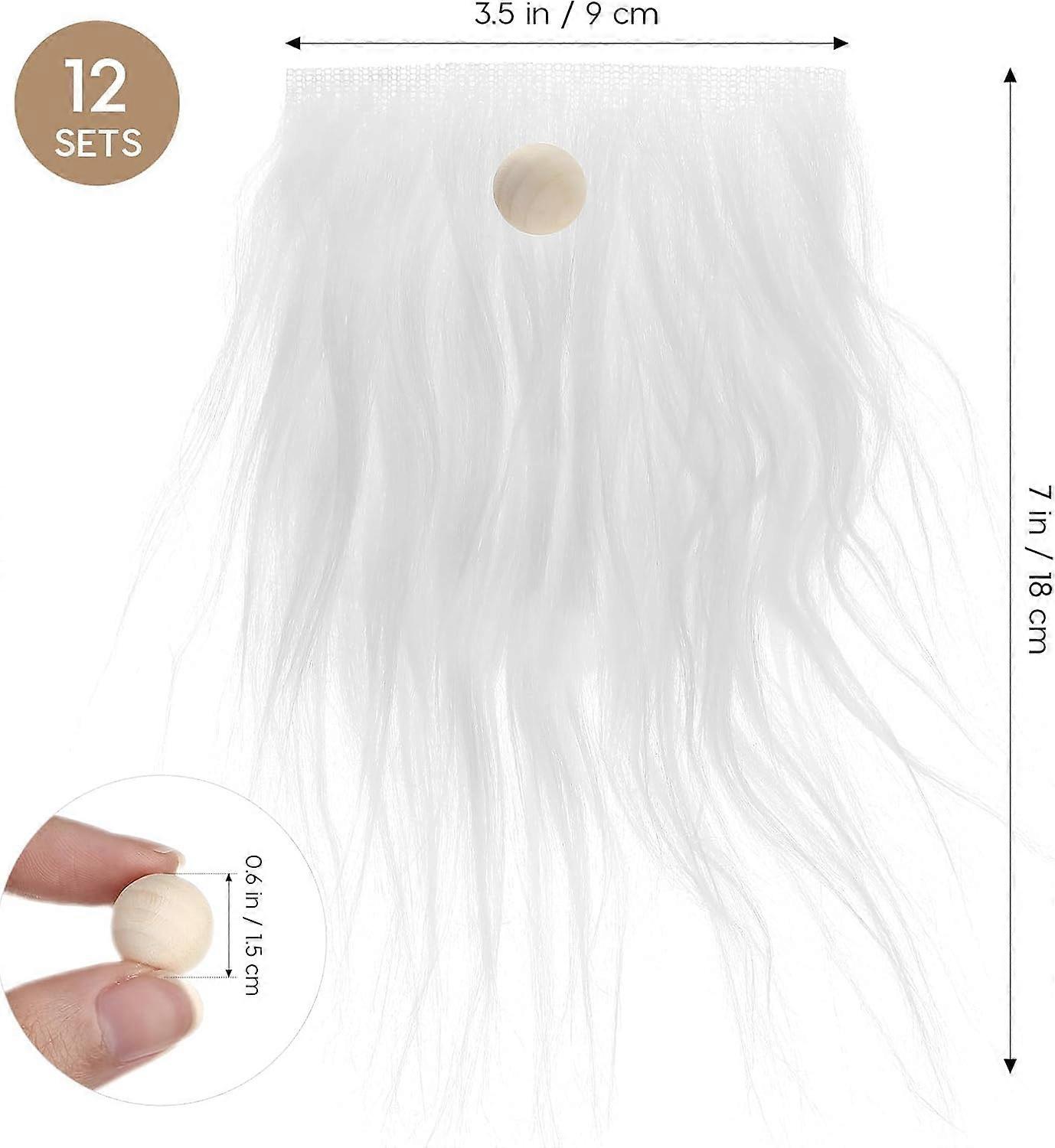 12Pcs Gnome Beards for Crafting Faux Fur Fabric Precut Gnomes Beards ...