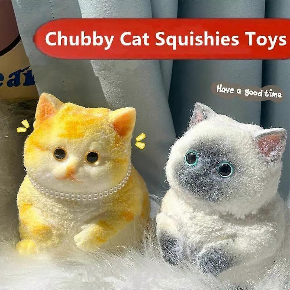 Chubby Cat Squishies Toys, Large Cat Squishies Squishy Toys | Fruugo UK
