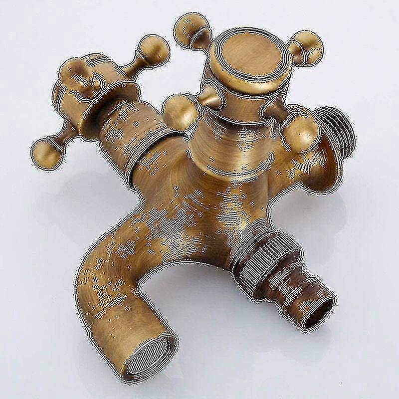 Double Drain Garden Faucet Antique Style Double Ball Garden Faucet ...