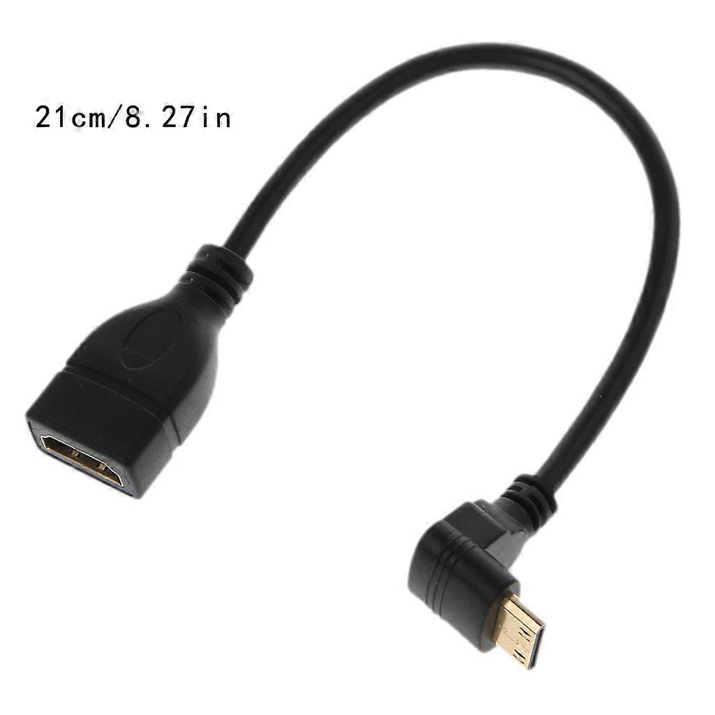 90 Degree Angled Mini USB HDMI-compatible Male To HDMI-compatible ...