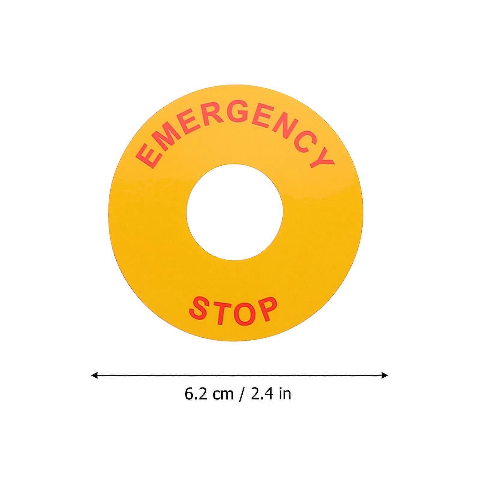 8 Pcs Metal Sign Emergency Stop Ring Gasket Caution Emergency Stop ...
