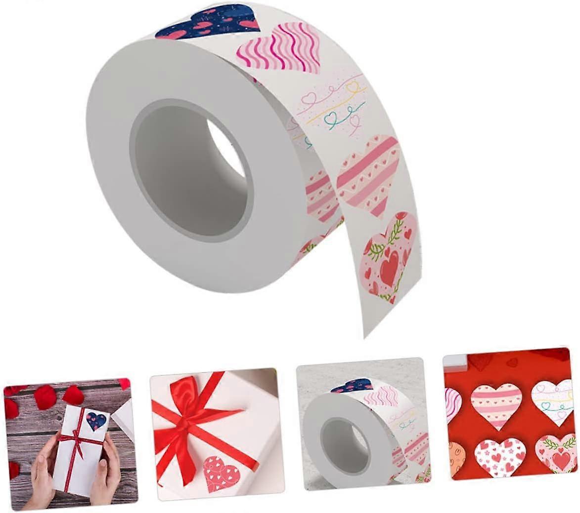 1roll Heart Gift Sticker Decorative Valentines Day Decor Cookie ...