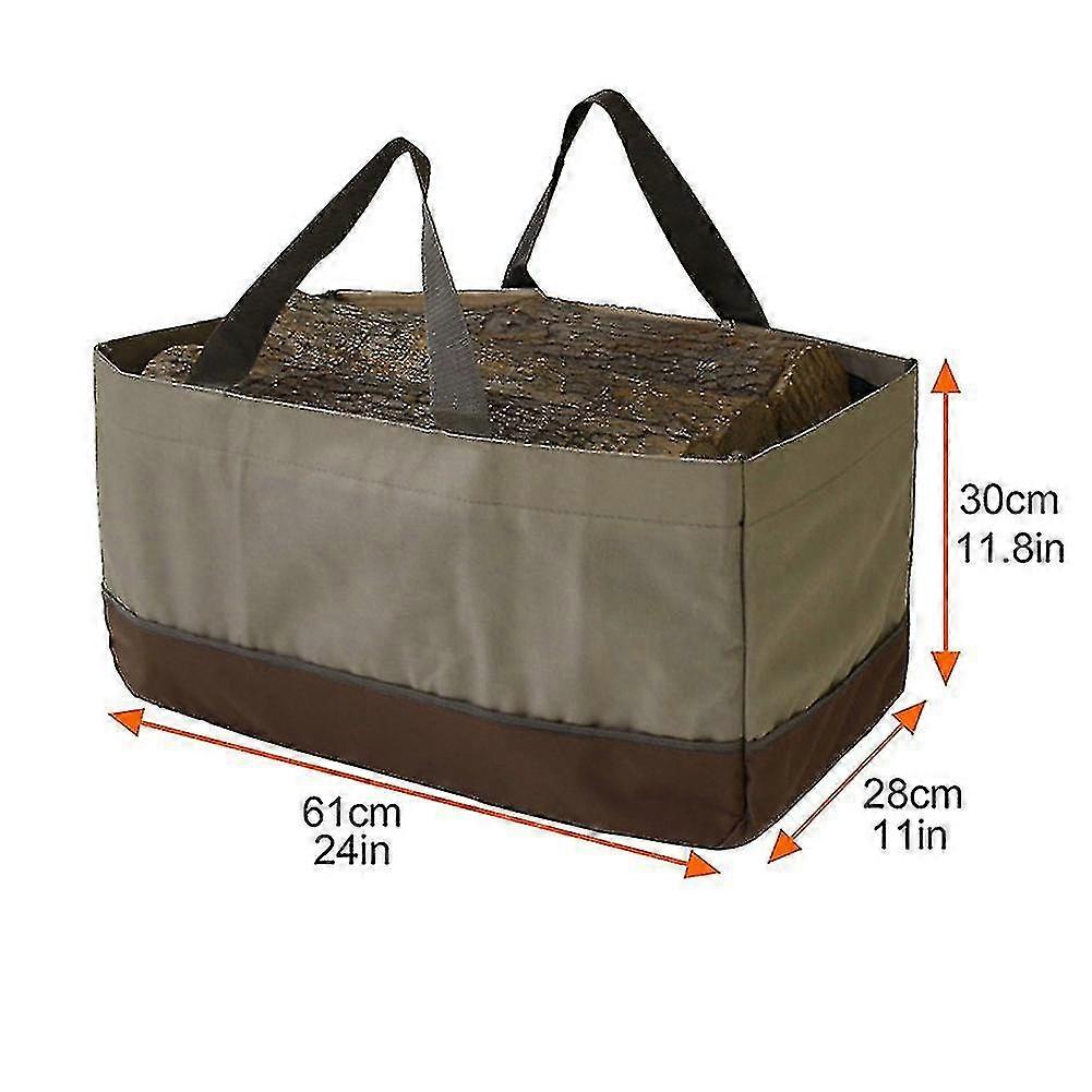 Firewood Log Carrier Large Firewood Bag Waxed Canvas Log Carrier Tote ...
