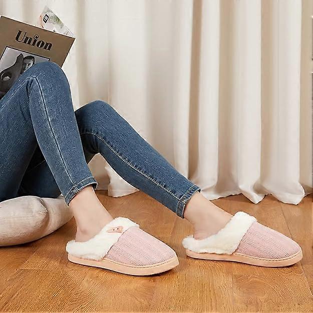 Comfy House Slippers Memory Foam Fuzzy Bedroom Scuffs Slippers Indoor ...