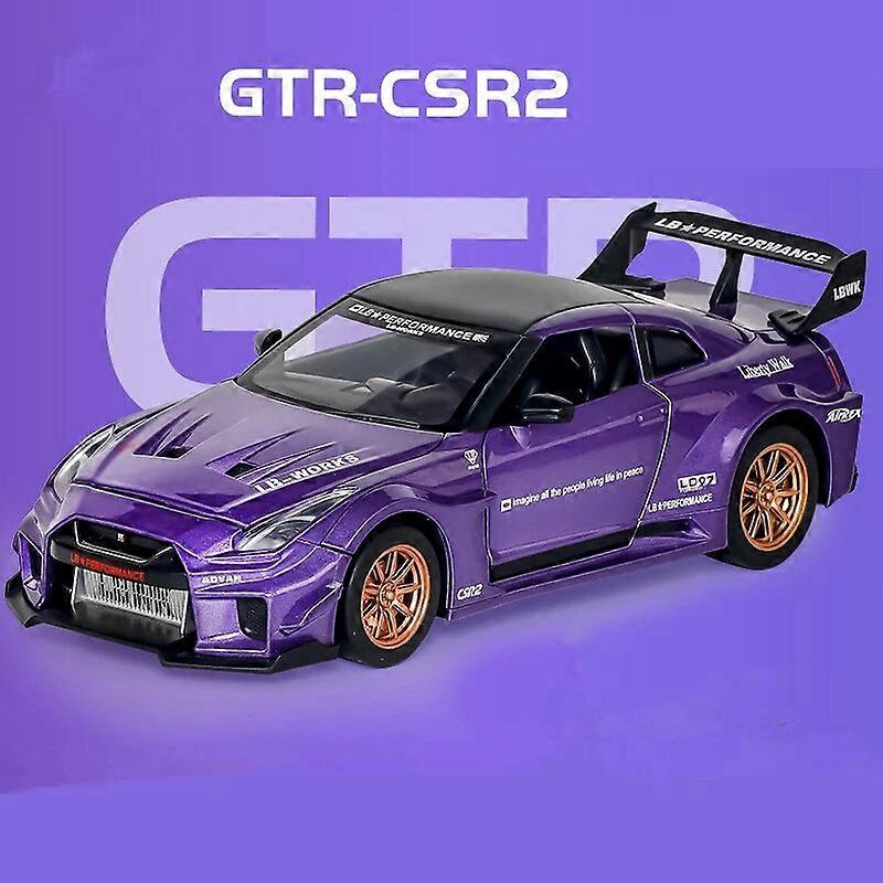 1:32 Skyline Ares Nissan GTR CSR2 Alloy Sports Car Model Diecast Metal ...