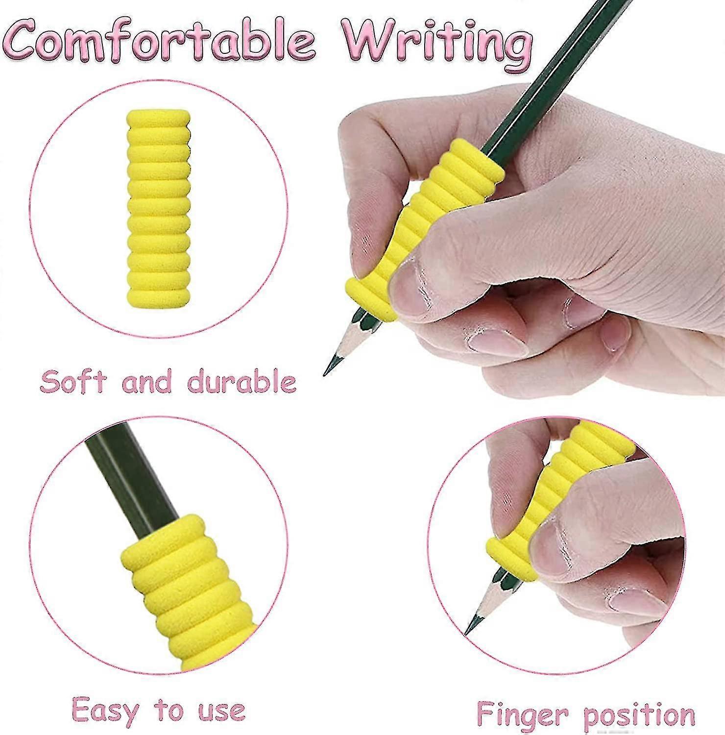 50 Pcs Children Pencil Holder, Finger Grips Holder Foam Pen Grips For ...
