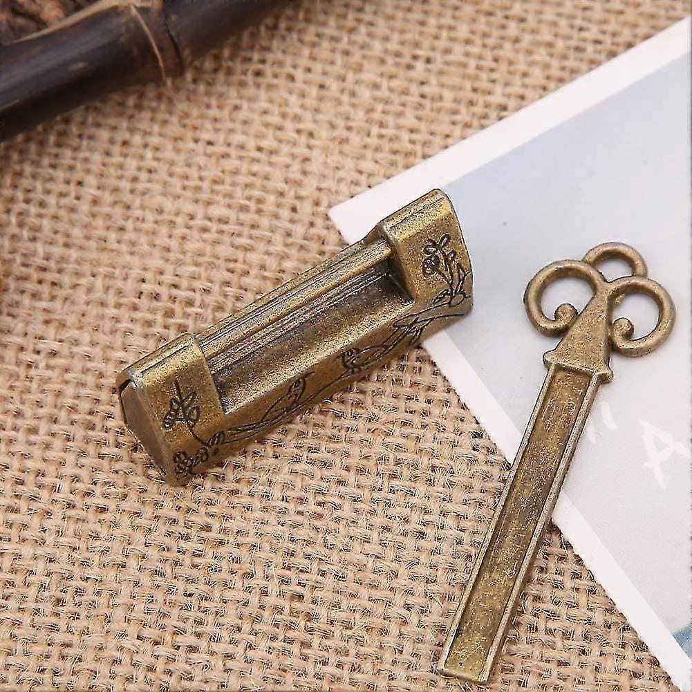chinese vintage padlock chinese traditional flower padlock mini key ...