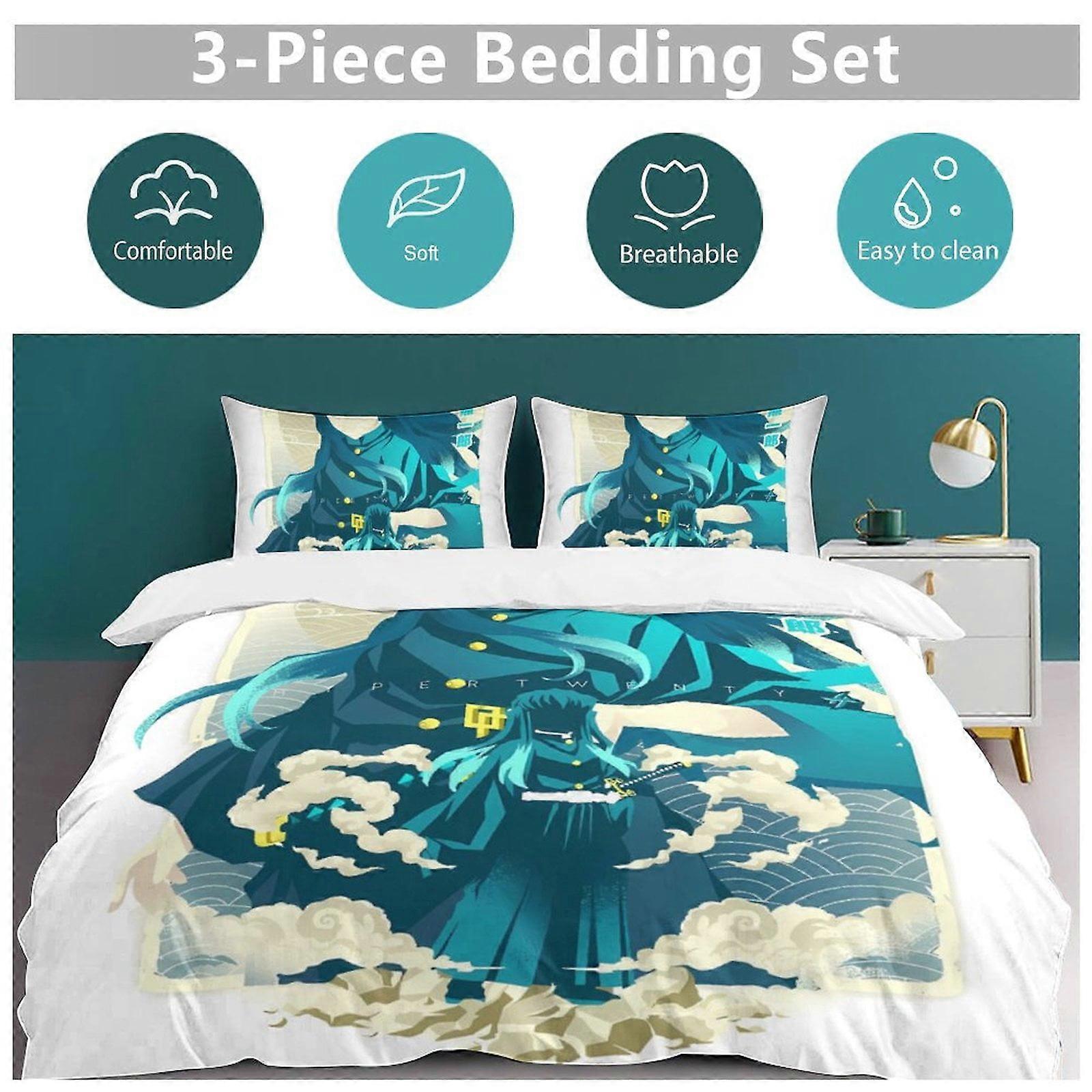 Bedding set HF252 Muichiro Tokito Bed Duvet Cover Microfiber Bedding ...
