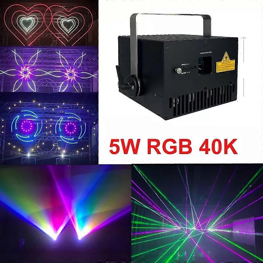 RGB 5W 40K ILDA Animation Laser Projector Scanner Pro club Stage Light ...