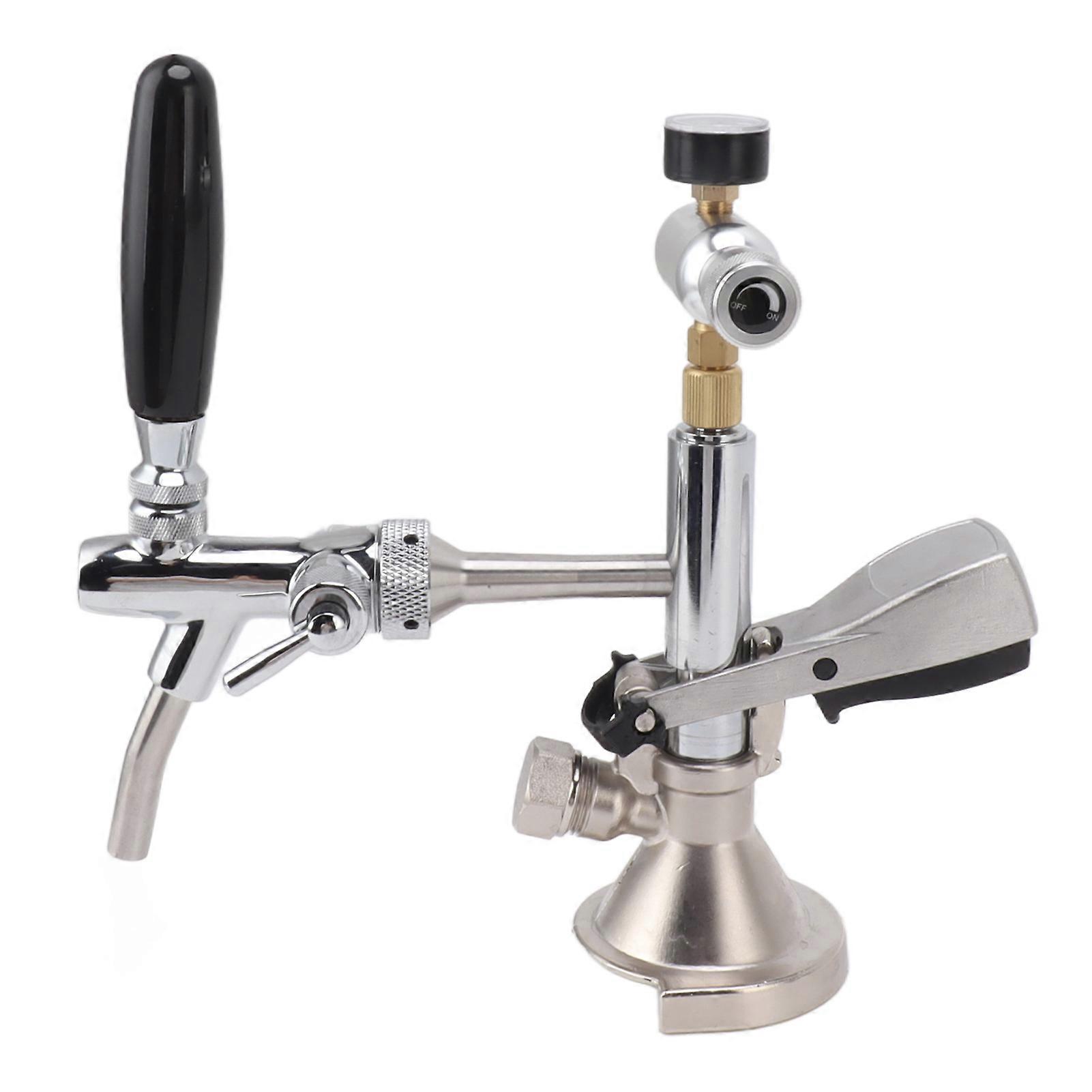 Party Beer Pump Stainless Steel Brass Beer Keg Pump Reusable Draft Beer ...