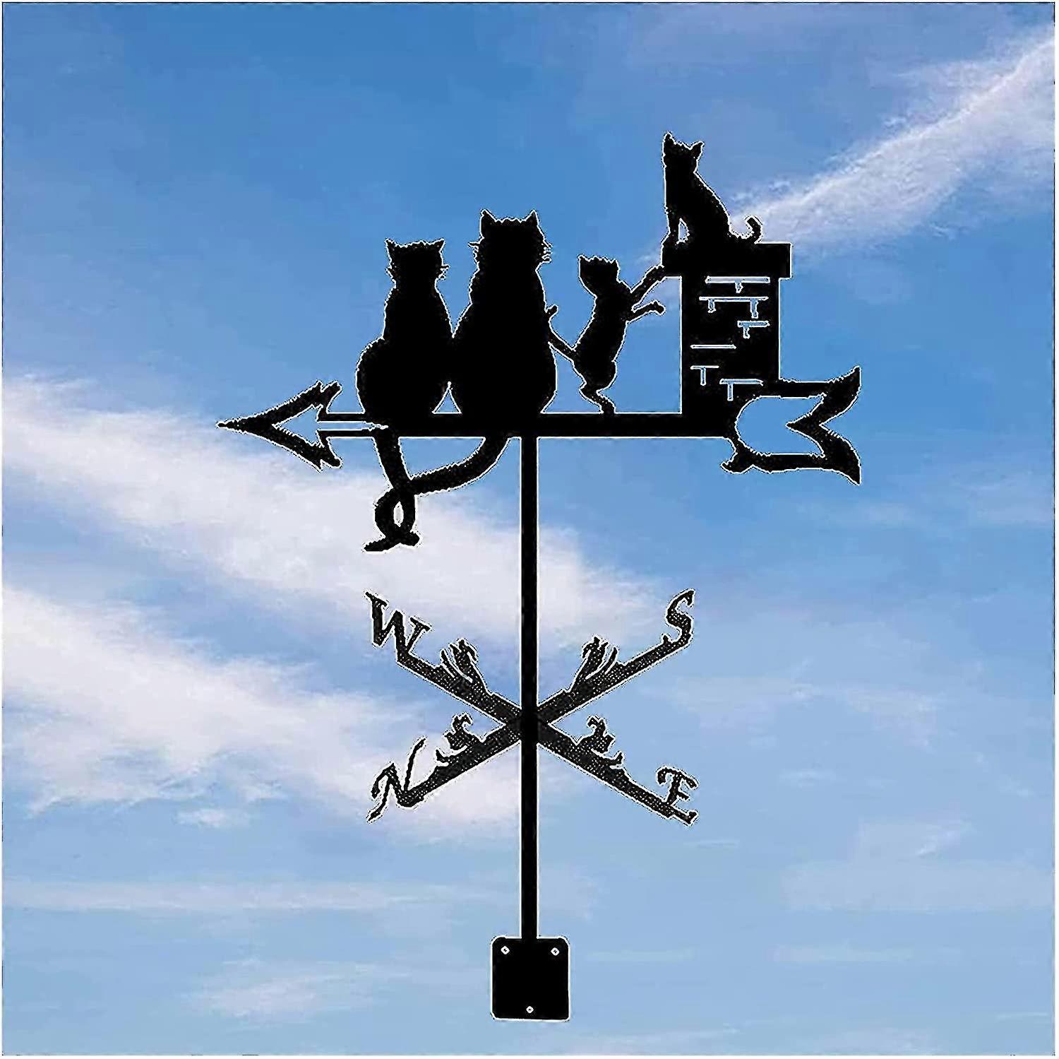 Metal Weather Vane Weather Vanes Wind Vane Weather Vane Cats Family ...