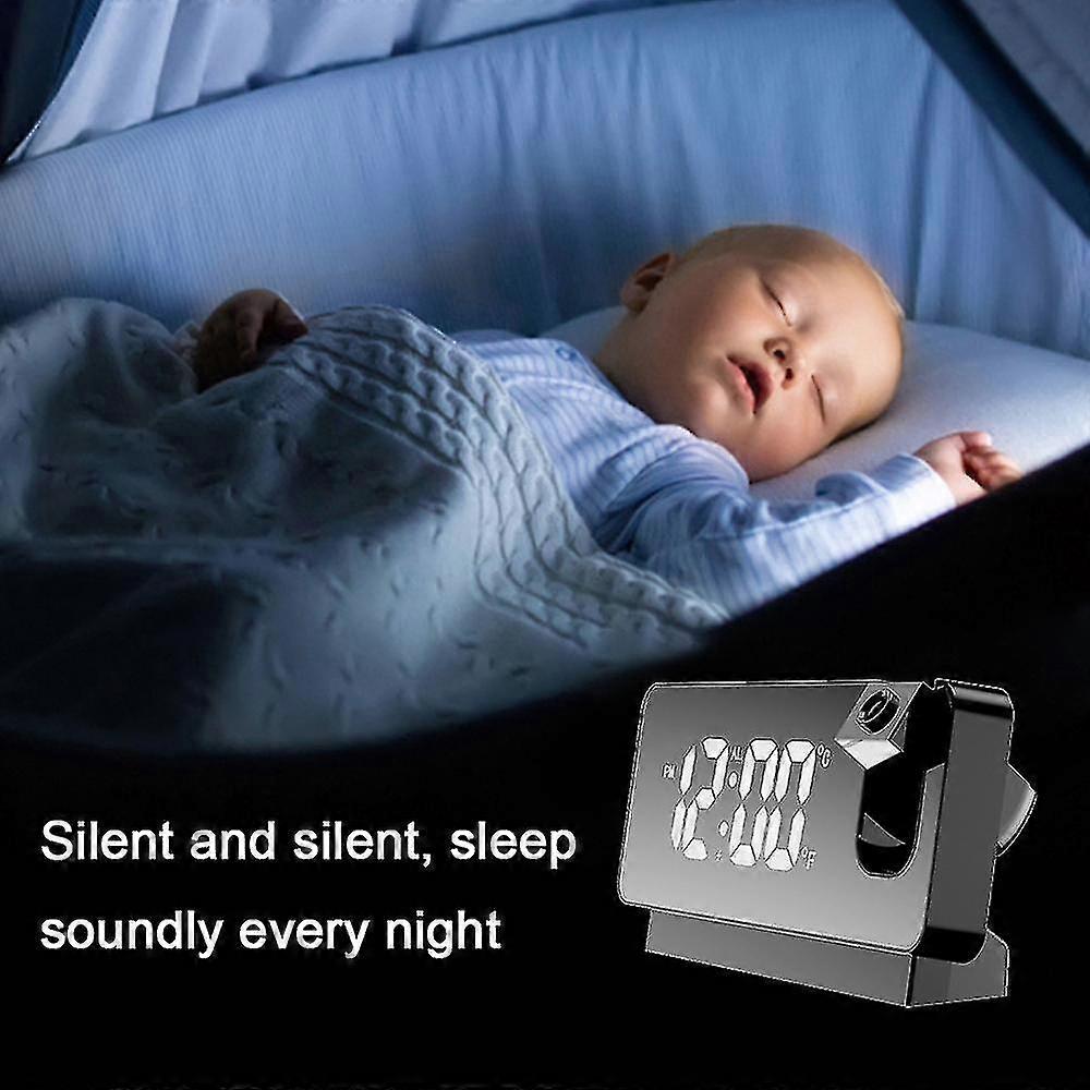 Projection Alarm Clock For Bedroom, Digital Alarm Clock Radio Dimmer ...