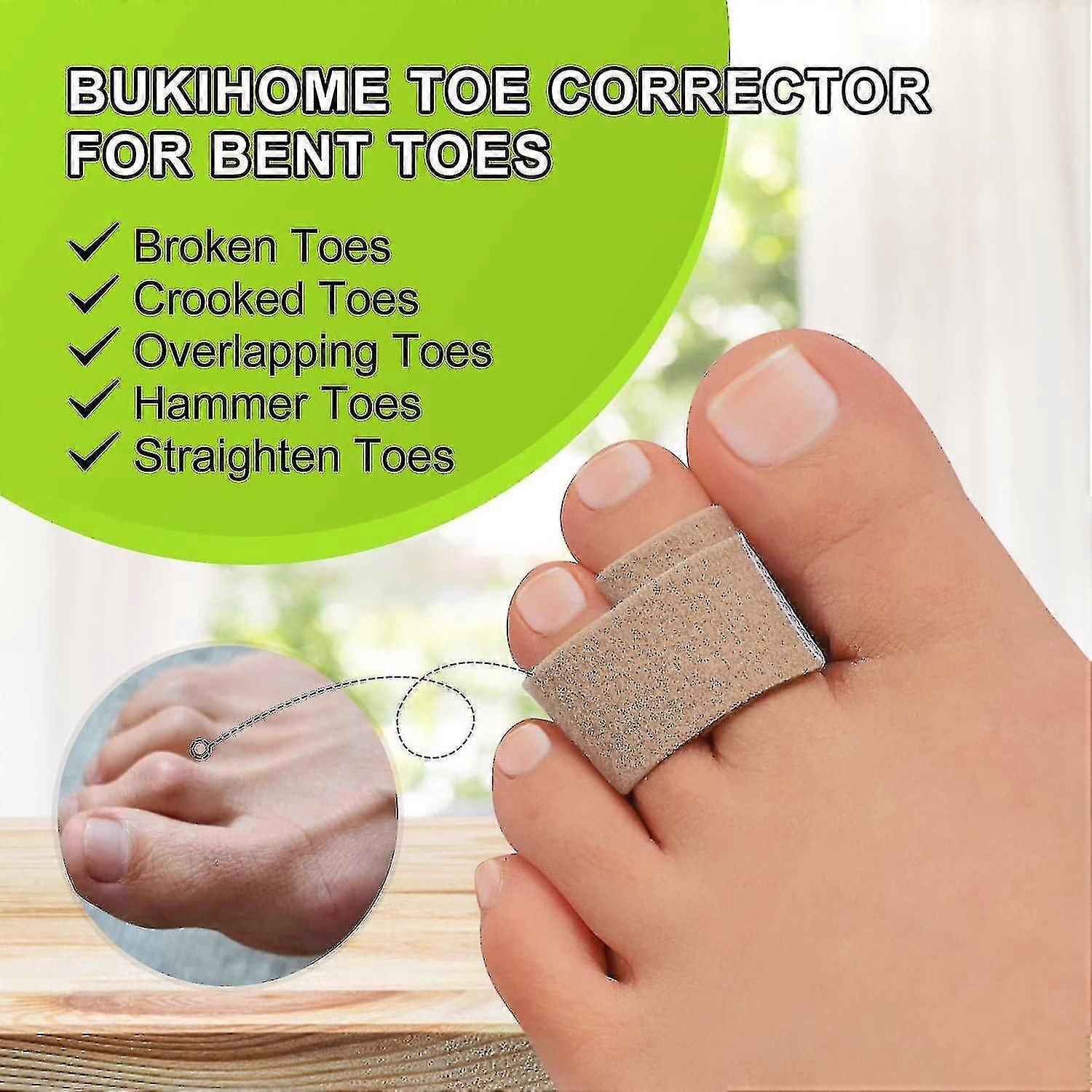 Up-grade Hammer Toe Straighteners For Bent Toes, 12 Pack Toe Splints ...