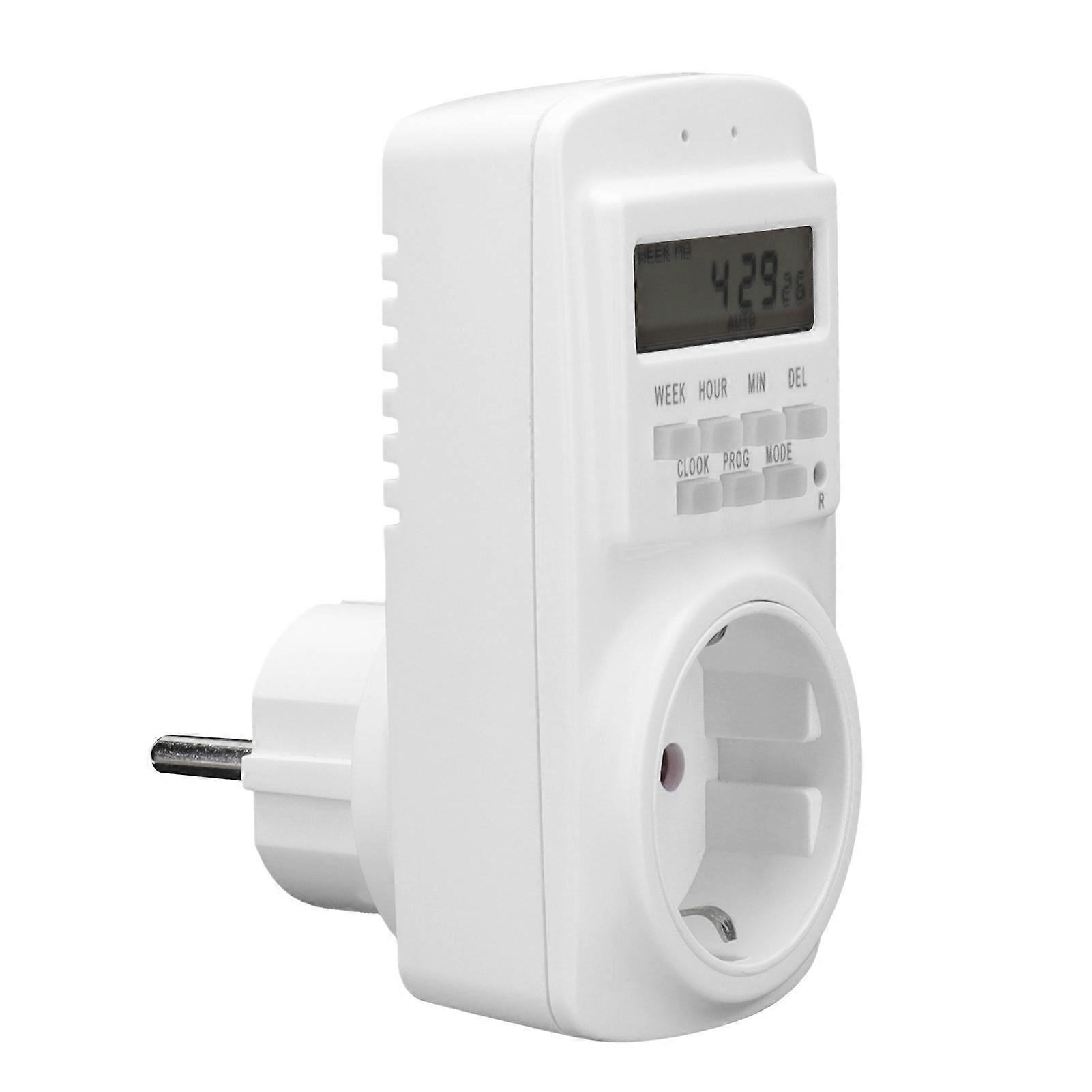 16A Wall Outlet Timer Digital Programmable Light Fan Appliance Cycle ...